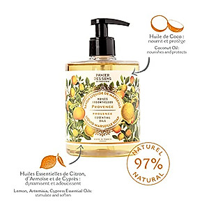 Panier des Sens - Marseille Liquid Hand Soap - Provence Hand Wash - Moisturizing Soap with Coconut Oil - Bathroom & Kitchen Refillable Soap - 97% Natural Ingredients Made in France - 16.9 Fl.oz