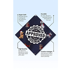 PajamaGram Womens Flannel Pajamas - Women's Dog Pajamas, Navy, MD