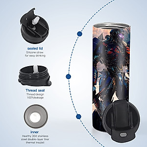 AGH 20 oz Sublimation Water Bottles with 2-in-1 Lids Skinny Straight Sublimation Tumblers Blanks Double Wall Vacuum Insulated, 12 Pack