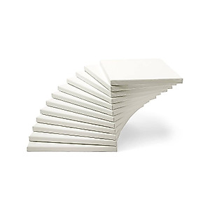 KINGART 800-12 White 8" x 10" STRETCHED ARTIST CANVAS, Pack of 12, Gesso Primed - 100% Cotton Canvases, 5/8" Profile, Art Supplies for Oil and Acrylic Painting