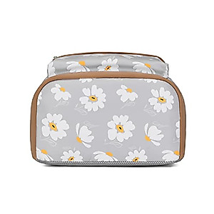Createy Backpack for Girls Kids Backpack with Lunch Box Lightweight Daisy Prints Backpack Primary Elementary Students Bookbags School Bags Set