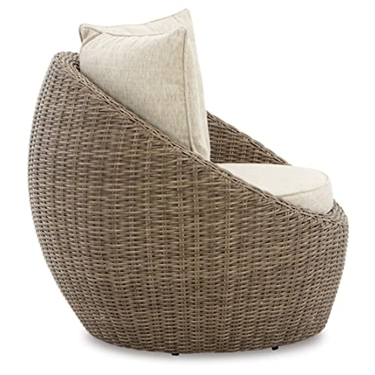 Signature Design by Ashley DANSON Swivel Lounge with Cushion, 2 Count, Light Brown