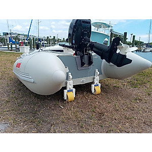 VersaChock Retractable Dinghy Dolly Wheels, White