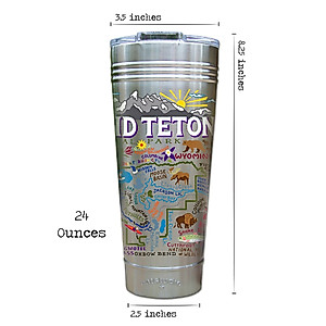Catstudio Grand Teton Thermal Tumbler | Triple Wall Insulation With Non Slip Bottom | Great Travel Cup for Water, Coffee, Tea, or Smoothies