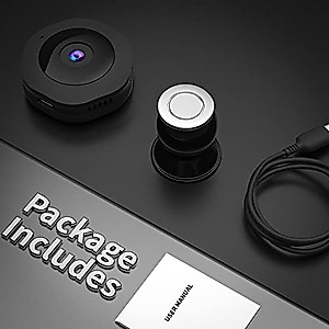 Mini Spy Hidden Camera WiFi Nanny Cam with App 1080P HD Small Wireless Portable Home Security Cameras Covert with Night Vision Motion Detection Built in Battery 32Gb SD Card for Home Indoor Outdoor