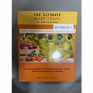 Jahy2Tech 2 Pcs Wasp Trap,Carpenter Bee Trap,Wasp Traps Outdoor Hanging,Yellow Jacket Trap Wasp Killer Insect Catcher, Reusable Wasp Deterrent Outdoor Sticky Bug Board Bee Traps Catcher Wasp Repellent