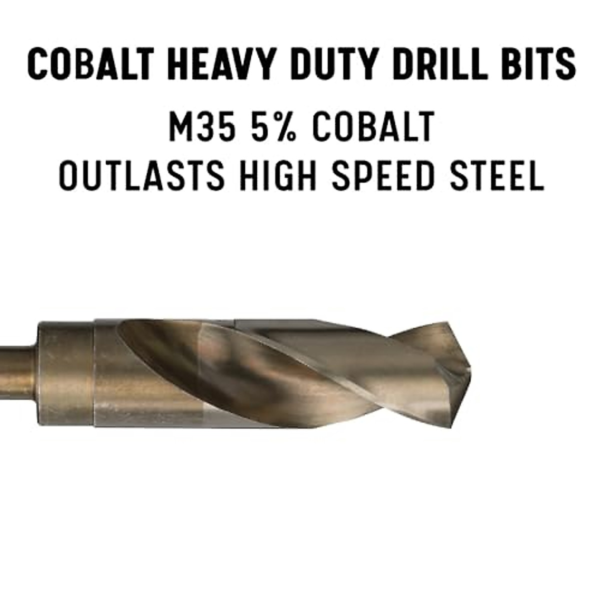 Drill America 17.00mm Cobalt Reduced Shank Drill Bit with 1/2" Shank, D/ACO Series