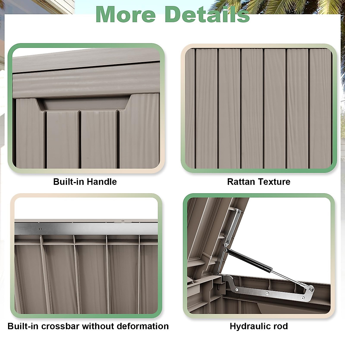 DRATO 80 Gallon Large Deck Box, Outdoor Storage Box for Patio Furniture, Patio Cushions, Gardening Tools, Pool Supplies 480lbs Weight Capacity,Waterproof Resin Storage Boxes (Grey)…