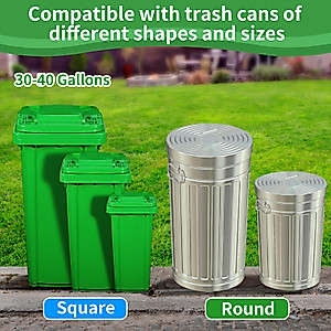 Foxmox Trash Can Lock for Animals: 1PCS Garbage Can Lid Locks with Heavy Duty Bungee for Raccoons Proof,Bears Proof and Wind-Resistant(Fits 30-40 Gallon Cans)