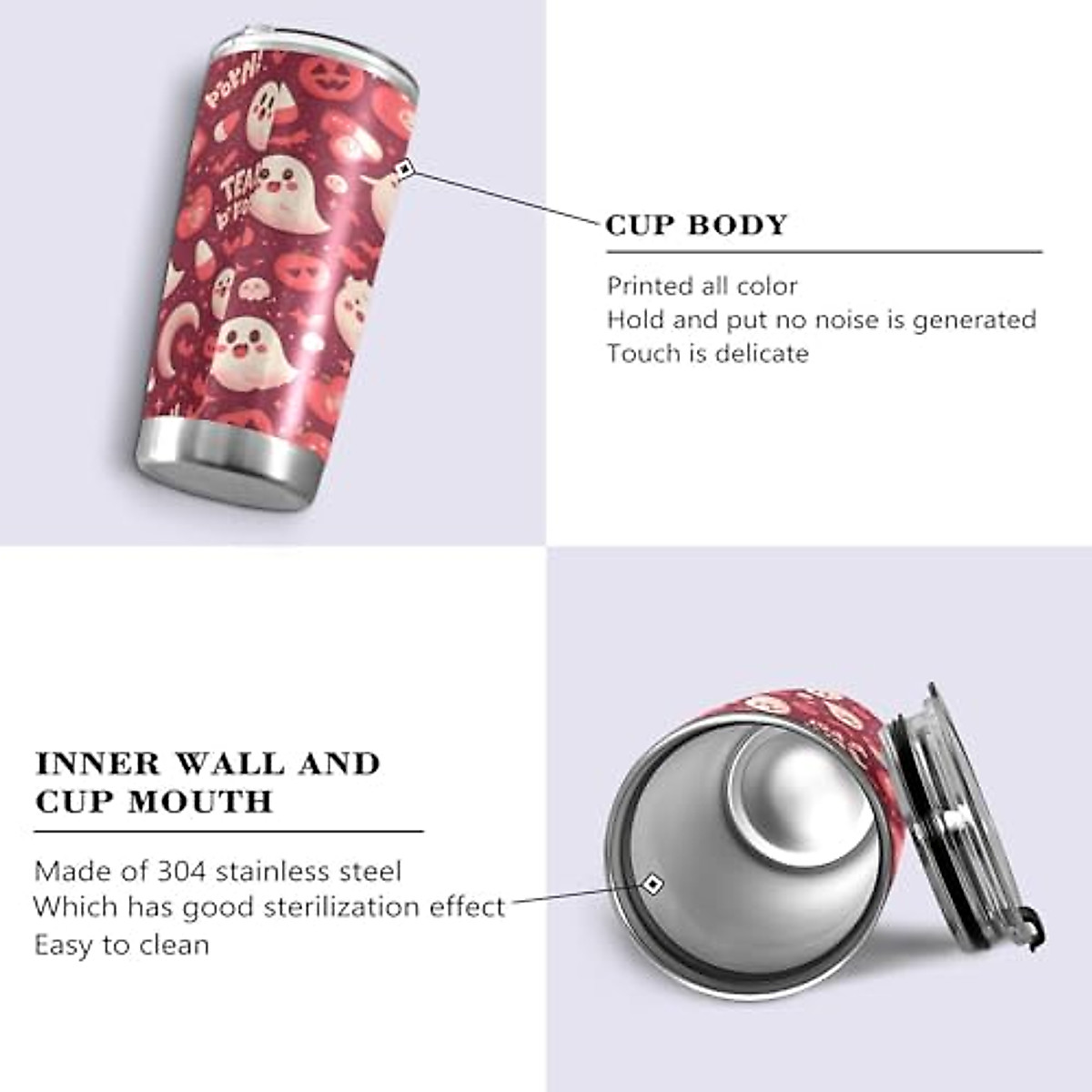 Cartoon Cute Pink Halloween Pumpkin Unique Stainless Steel vacuum insulated water bottle with Straw Leak Resistant Flip coffee mugs for camping modern insulated tumbler vasos para agua gym 20oz