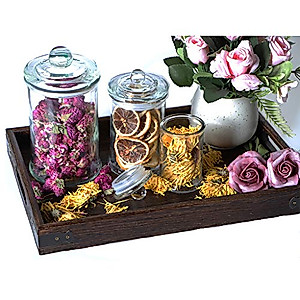 MDLUU Set of 3 Glass Canisters, Apothecary Jars with Airtight Lids, Bathroom Vanity Organizers for Cotton Balls, Qtip Cotton Swabs, Cotton Balls, Flossers, Bath Salt