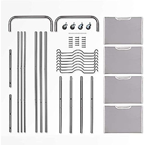 STORAGE MANIAC Laundry Sorter 4 Section, Laundry Hamper with Wheels, Laundry Basket Sorter, Laundry Separator Hamper, Laundry Divider Hamper, 4 Bag Laundry Hamper with Wheels and Removable Bags, Gray