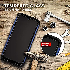 ZIZO Bolt Series for LG K51 / LG Reflect Case with Screen Protector Kickstand Holster Lanyard - Blue & Black