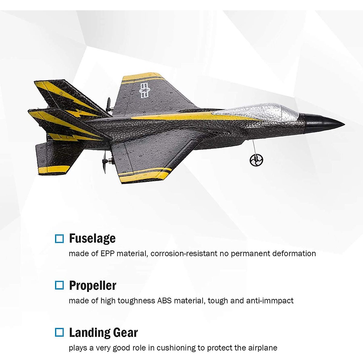 QT RC Airplane, 2 Channel RC Plane, 2.4Ghz Remote Control Airplane, Ready to Fly Foam Glider with 3 Axis Gyro, Fixed Wing Aircraft Toys for Beginners, Kids and Adults