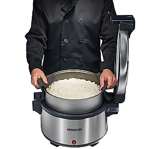 Proctor Silex Commercial 60 Cup / 14 Liter Rice Warmer, Double-Wall Insulated, Heated Hinged Lid, Nonstick Pot, Maintain Food Safe Temperatures Up to 12 Hours, Conforms to NSF, 37580