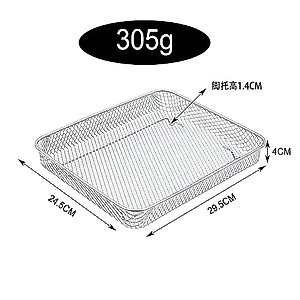 Air Fryer Basket Rack for the NuWave Bravo XL, Air Fryer Toaster Oven Basket Accessories for French Fry and Frozen Food, Dehydrator Rack (A for Nuwave Bravo XL)