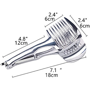 TONGMAN Tomato Lemon Slicer Holder Tomato Knives by Round Fruit Tongs with Handle Kitchen Cutting Aid Holder Kitchen Gadget perfect for vegetables, fruits, etc.