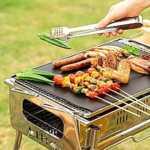 AssaiLuck Grill Mats for Outdoor Grill - Set of 6 Nonstick Heavy Duty Grill Mats - 15.75 x 13 Inches, PFOA-Free, Dishwasher Safe, 500°F Heat Resistant