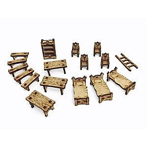 TowerRex Tavern DND Terrain 28mm - Fantasy Miniature for Warhammer, Pathfinder and D&D Tabletop Games