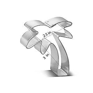 Foose Store Palm Tree Cookie Cutter 3 Inch –Tin Plated Steel Cookie Cutters – Palm Tree Cookie Mold