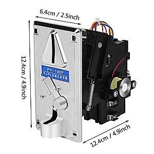 HURRISE Coin Operated Timer Controller Board, Convenient Durable Coin Acceptor Arcade Game Parts Coin Selector for Arcade Game Mechanism Vending Machine