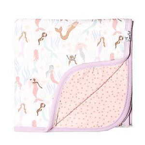 Large Premium Knit Baby 3 Layer Stretchy Quilt Blanket Coral by Copper Pearl