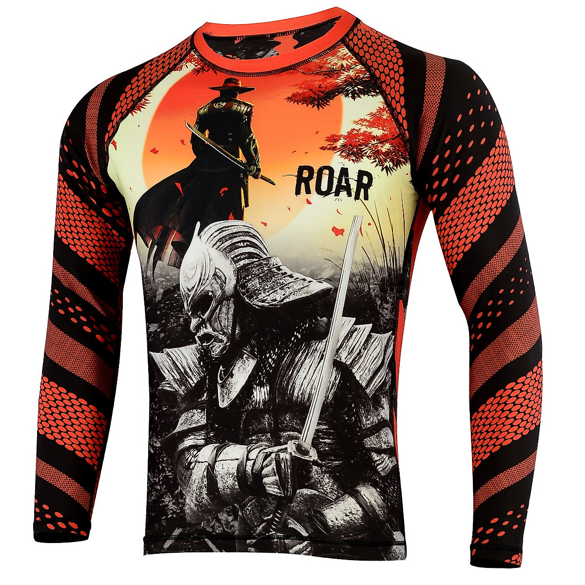 Roar No Gi Wear MMA Rash Guards & MMA Shorts Set BJJ Grappling Jitsu Training (Warrior, Small)