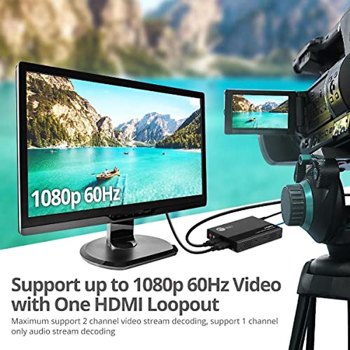 SIIG H.265 H.264 HDMI IPTV Encoder 1080p 60Hz, Loopout, Audio Extraction/Embedding, GUI, Live Stream/Broadcast to YouTube, Facebook, Twitch, VLC Software, etc, RTSP, RTMP, RTMPS, HLS, Multicast