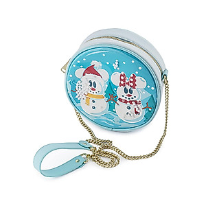Loungefly X Disney Mickey & Minnie Snow Globe Crossbody Bag - Fashion Cute Crossbody Bags