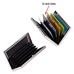 EASTNIGHTS RFID Credit Card Holder Metal Wallet Slim Credit Card Case Protector Business Card Holder for Women or Men