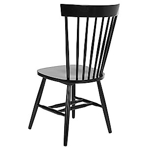 Safavieh American Homes Collection Parker Country Farmhouse Wood Black Spindle Side Chair (Set of 2)