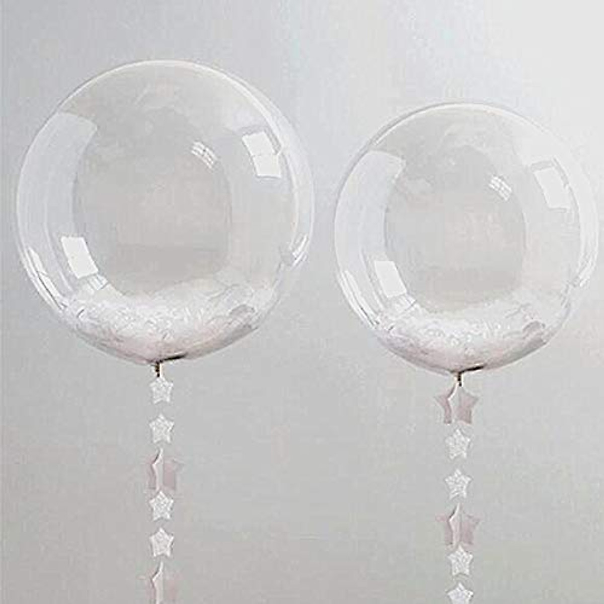 Bobo Balloons 50 Packs,18 inch Transparent Bubble Bobo Balloons for LED Light Up Balloons Helium Style,Gifts Decoration for Christmas,Wedding,Birthday Party(LED String Not Included)