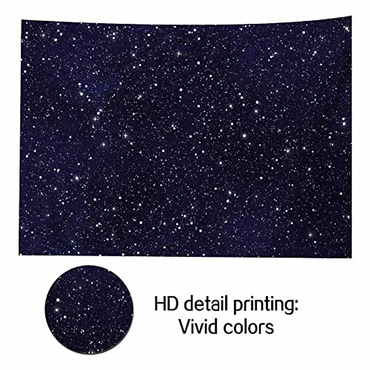 HQM 8x6FT Soft Fabric/Polyester Backdrop Night Sky Star Universe Space Starry Photo Background Boy or Girl Birthday Party Decor Banner