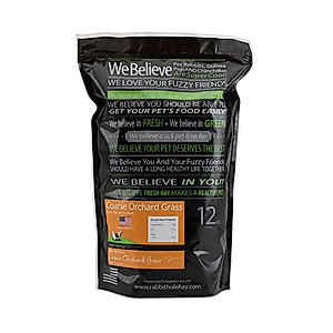 Rabbit Hole Hay Ultra Premium, Hand Packed Coarse Orchard Grass for Your Small Pet Rabbit, Chinchilla, or Guinea Pig (12oz)