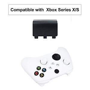 Aosai Battery Cover for Xbox Series X, for Xbox Series S Controller, Replacement Battery Back Door Lid for Xbox Core Controller, Batteries Caps Shell Repair Part for Xbox Series X/S (4Pcs Black)