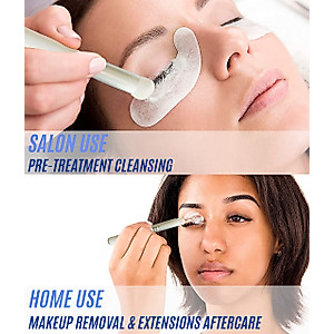 STACY LASH Eyelash Extension Shampoo + Brush / 1.69 fl.oz / 50ml / Eyelid Foaming Cleanser/Wash for Extensions & Natural Lashes/Safe Makeup Remover/Supplies for Professional & Home Use