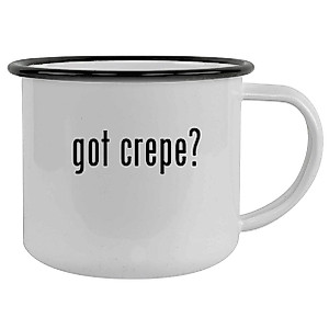 Molandra Products got crepe? - 12oz Camping Mug Stainless Steel, Black