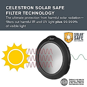 Celestron – EclipSmart Safe Solar Eclipse Telescope Filter – ISO 12312-2 Compliant – Works with 6” Schmidt-Cassegrain Telescopes – Observe Solar Eclipses & Sunspots – Secure Fit – Natural Orange Tint