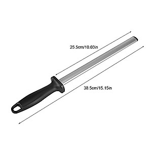 10 InchKnife Sharpener Rod, Professional Knife Sharpening Steel Honing Steel Tool for Home Hotel Restaurant Kitchen