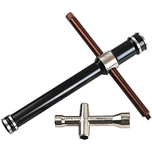 ShareGoo RC Glow Plug Removal Tool 8mm 10mm Cross Wrenches Sleeve 3mm 5mm Hex Screw Driver & Small Cross Socket Spanner for RC Car Boat Universal RC Repair Tool