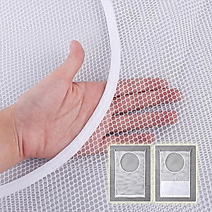 ZIIYAN 2 Pack Door Hanging Laundry Hamper Bag, Mesh Laundry Bag, Large Dirty Clothes Bag Over the Door Organizer