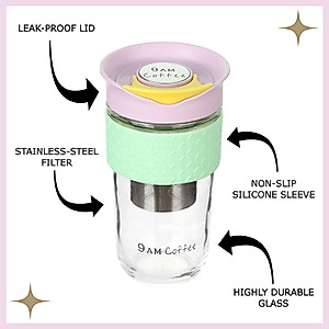 cold brew coffee maker (pink, 18oz)