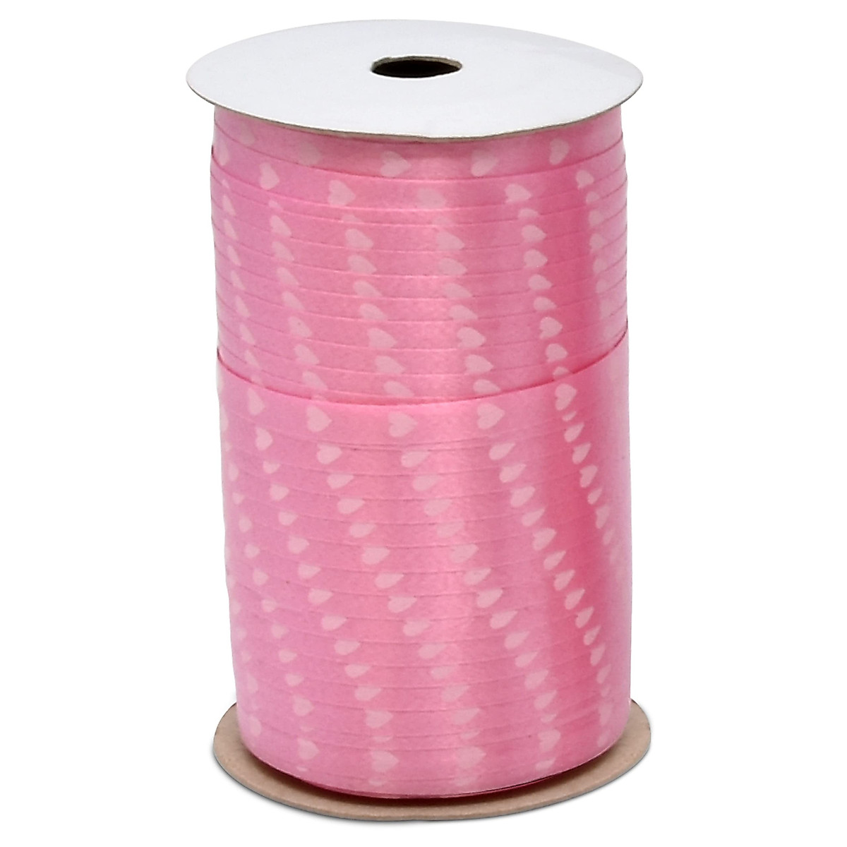 450 Yards Valentine Ribbons Heart Curling Ribbon 3 Rolls 150 Yard Per Roll; Pink Red White Hearts Valentine's Day Holiday Party Crafts Supplies Decor for Valentines Balloon String Gift Wrapping