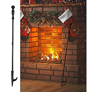 Amagabeli Fireplace Tongs Fireplace Poker for Fire Pit Campfire Bonfire Firewood Heavy Duty