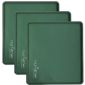 3 Edge Fruit Leather Silicone Dehydrator Sheets Compatible With Ivation/Gourmia Compatible with ChefWave Non Stick Dryer Mats for Jerky, Fruit, Herbs, Chips, Flax Crackers Crusts Tray Lip Liners