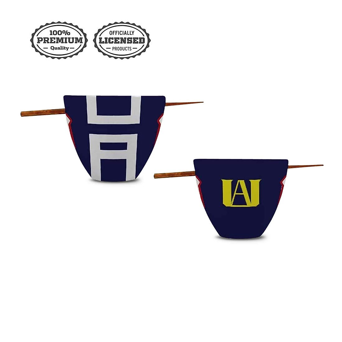 JUST FUNKY My Hero Academia Class 1-A Ramen Bowl – 15 oz Ceramic Soup Bowl Featuring UA Student's Outfit Pattern – MHA Merch for Heroes Rising, Deku, Todoroki Officially Licensed