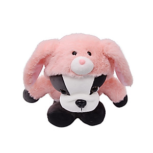 BABOLI Cuddly Husky Stuffed Animals Soft Toys with Adorable Bunny-Style Clothes Super Cute Husky Dog Plush Animal for Easter Day Gifts or Kids Birthday Party Supplies 10 Inches