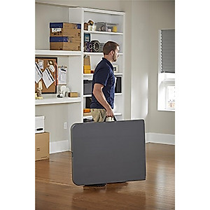 COSCO 6 ft. Fold-in-Half Banquet Table w/Handle, Gray