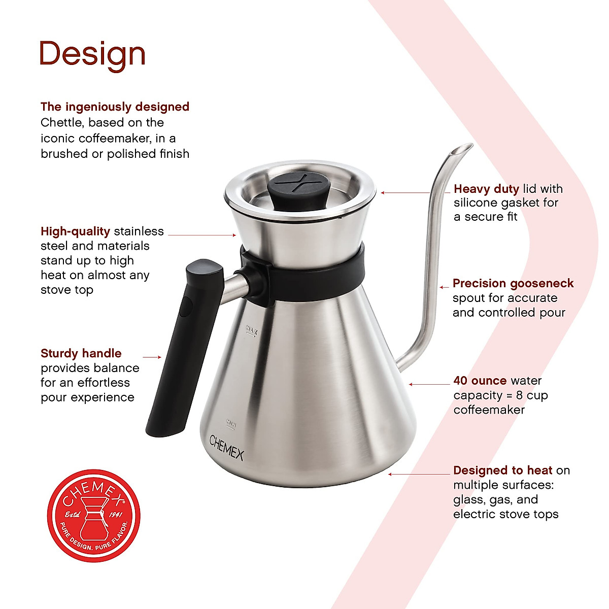 Chemex - Stainless Steel Gooseneck Chettle - Polished