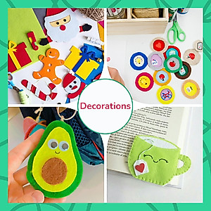 50 Pcs Felt Sheets for Crafts, 4x4 inch Multi Colored Felt Fabric Sheets for DIY, Sewing & Furniture Projects, 1mm Thick Felt Sheets